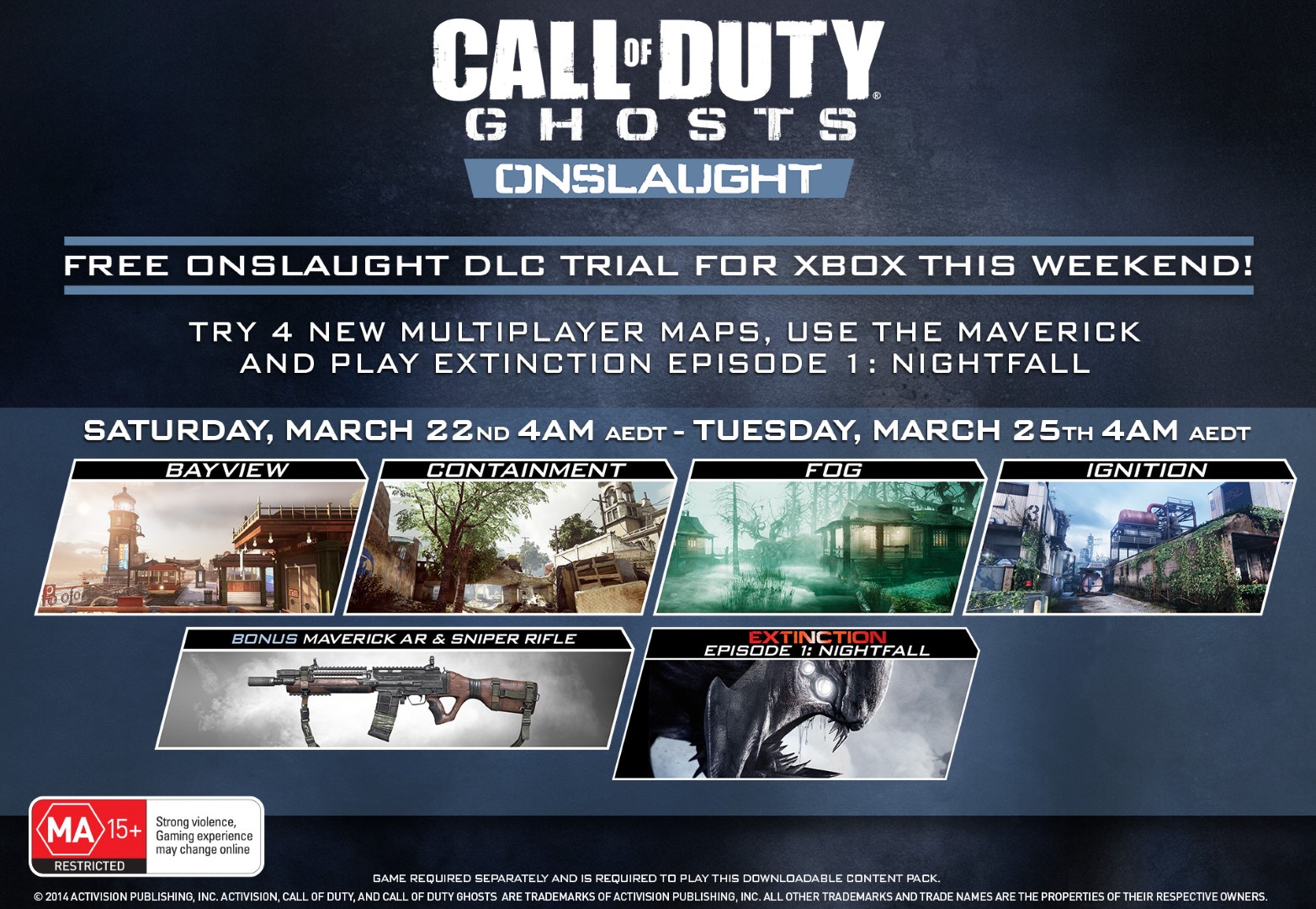 Call of Duty®: Ghosts Onslaught DLC pack 1 free trial weekend - Impulse ...