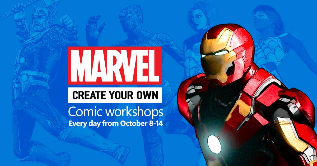 MARVEL artists host Marvel Create Your Own Comic Workshops at Microsoft ...