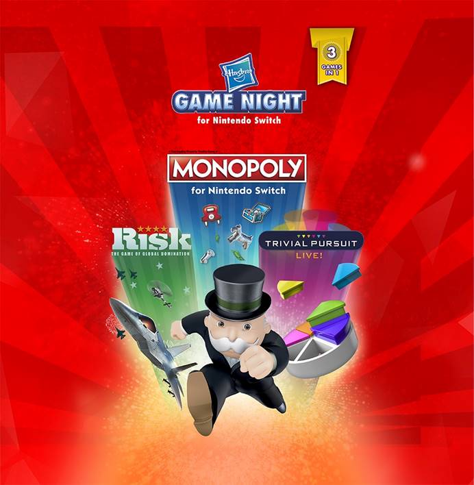 RISK, TRIVIAL PURSUIT LIVE! AND HASBRO GAME NIGHT For Nintendo Switch ...
