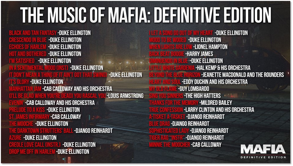 Mafia: Definitive Edition’s Full Licensed Soundtrack Revealed - Impulse ...