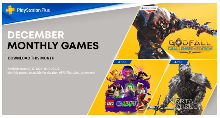 PlayStation Plus December Games Line-up | Godfall: Challenger Edition ...