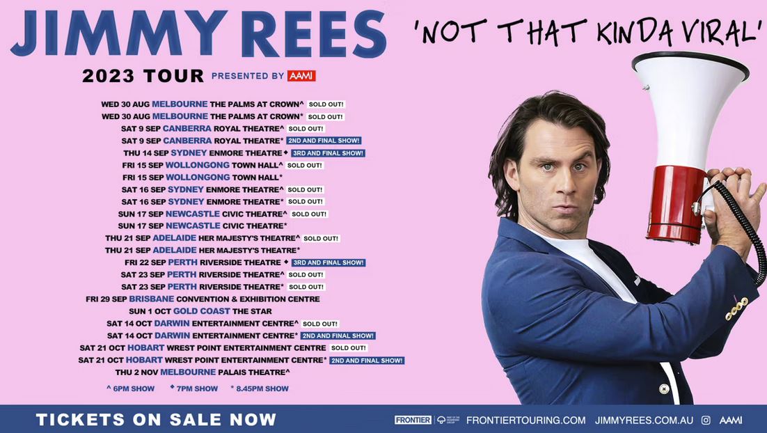 Jimmy Rees announces final five shows to 'Not That Kinda Viral' tour ...