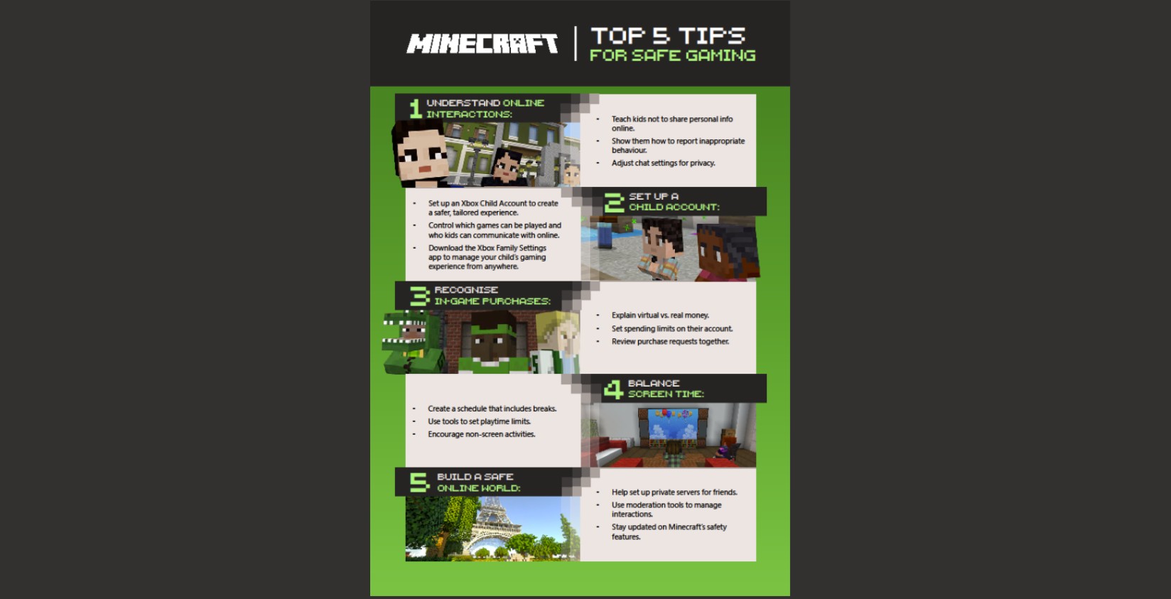 Xbox and Minecraft Empower Families to Stay Safe This Safer Internet Day with "Top 5 Tips for ...