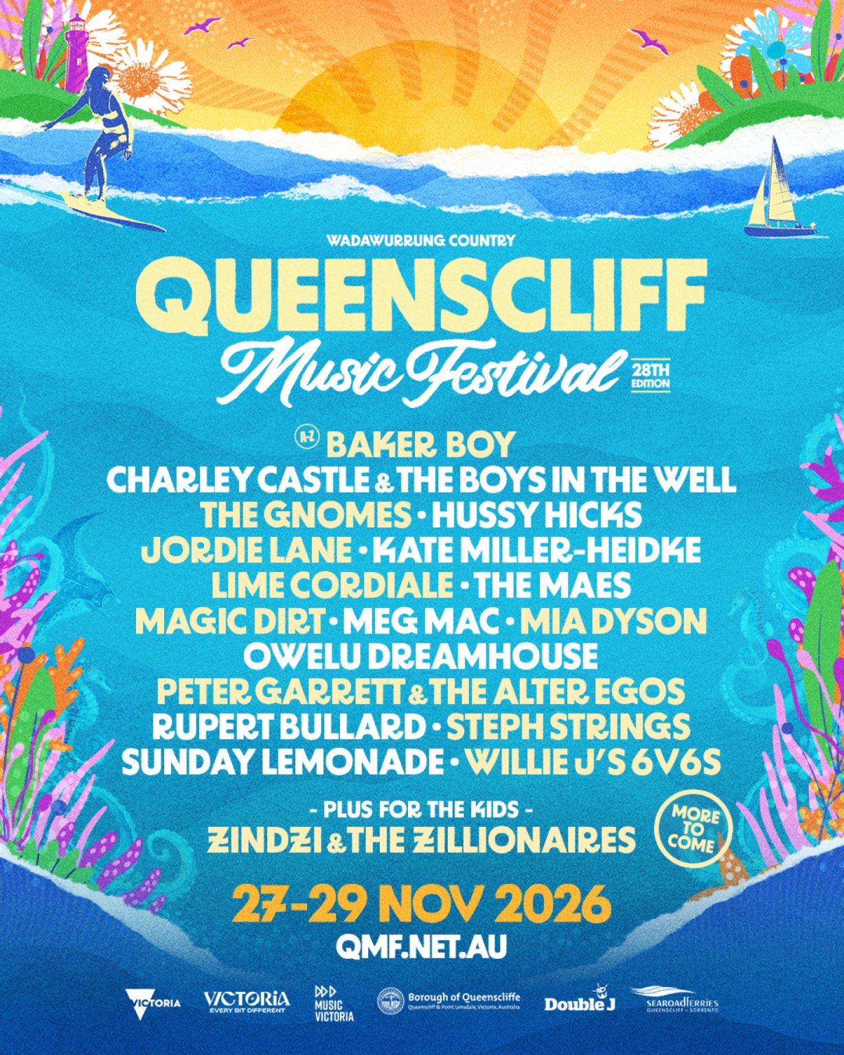 Queenscliff Music Festival 2026 headlined by Baker Boy, Kate Miller ...