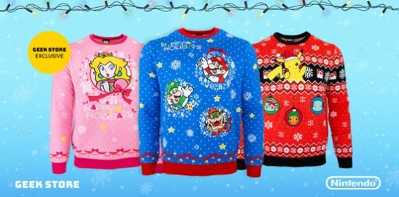 Official Nintendo Xmas Sweaters Revealed - Exclusive to Geek Store ...